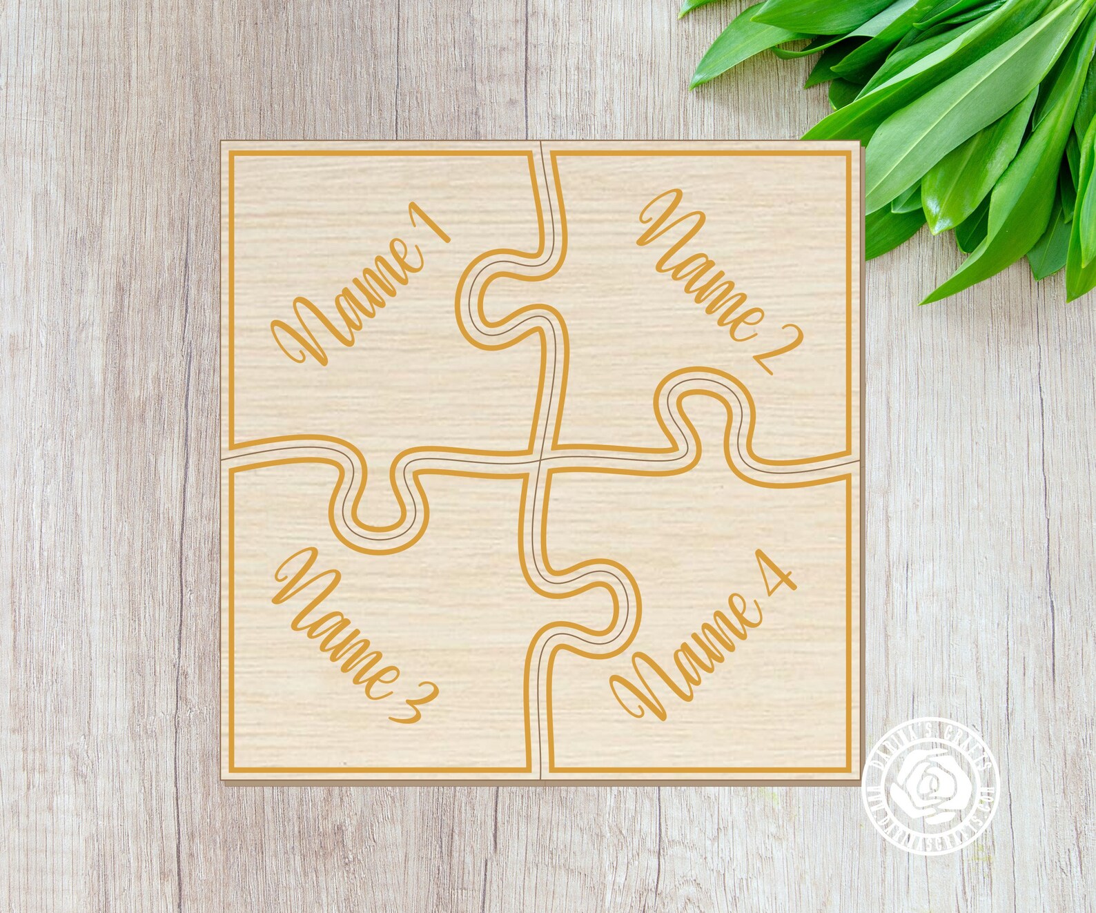 Personalized Jigsaw Puzzle Coaster Set, Custom Family Set, Anniversary ...