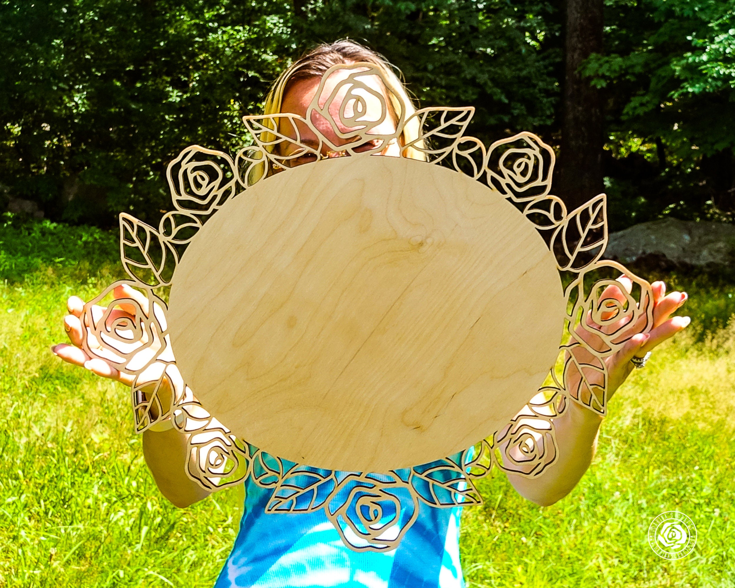Large Floral Wood Frame Vintage Roses Wood Cut Out Laser Cut | Etsy