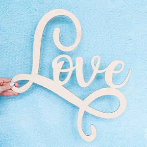 Wood Love Sign, Love Wood Word Cutout, Love Wedding Decor - Etsy