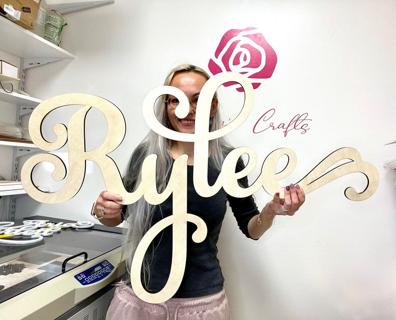 Custom Wood Word Sign, Personalized Wood Word Cutout, Wooden Name ...