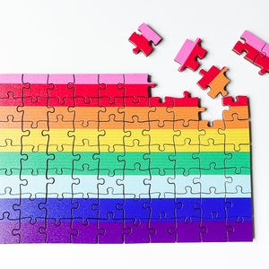 Pride Flag Jigsaw Puzzle, Custom Wooden Puzzle, LGBT Wood Puzzle - Etsy