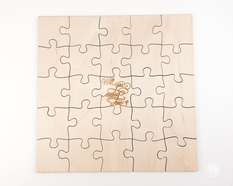 Proposal Wooden Jigsaw Puzzle Engagement Wood Puzzle for - Etsy