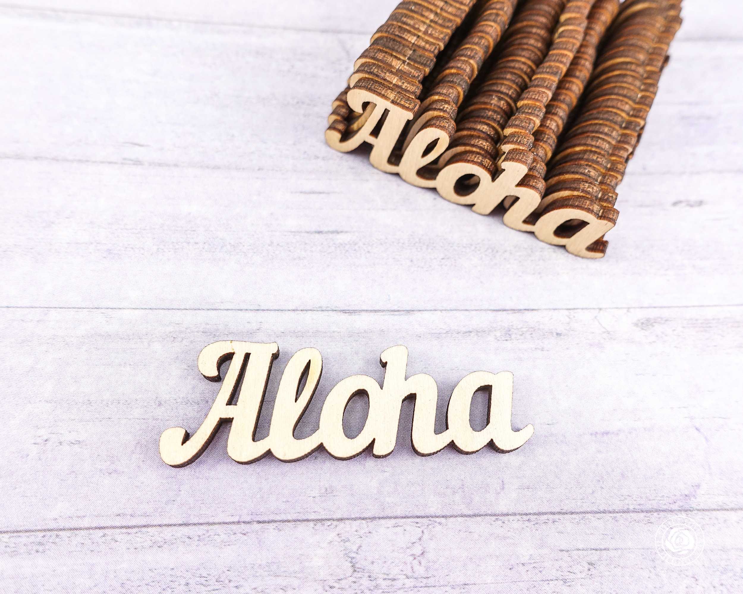 Aloha Wood Word Cutout Mahalo Small Sign | Etsy