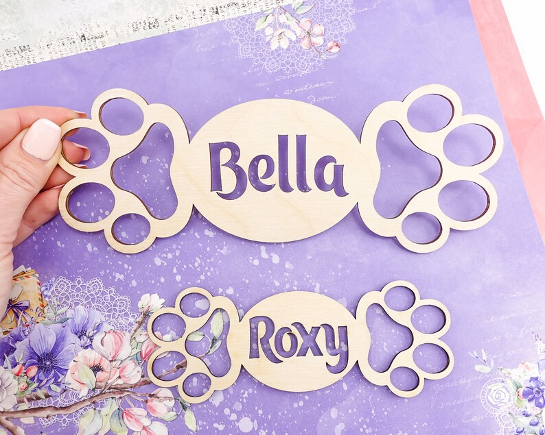 Personalized Dog Name Sign Wood Dog Name Plate Dog Name | Etsy