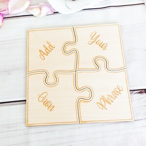 Personalized Jigsaw Puzzle Coaster Set, Custom Family Set, Anniversary ...