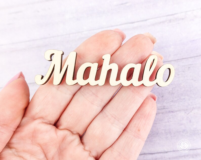 Aloha Wood Word Cutout, Mahalo Small Sign - Etsy