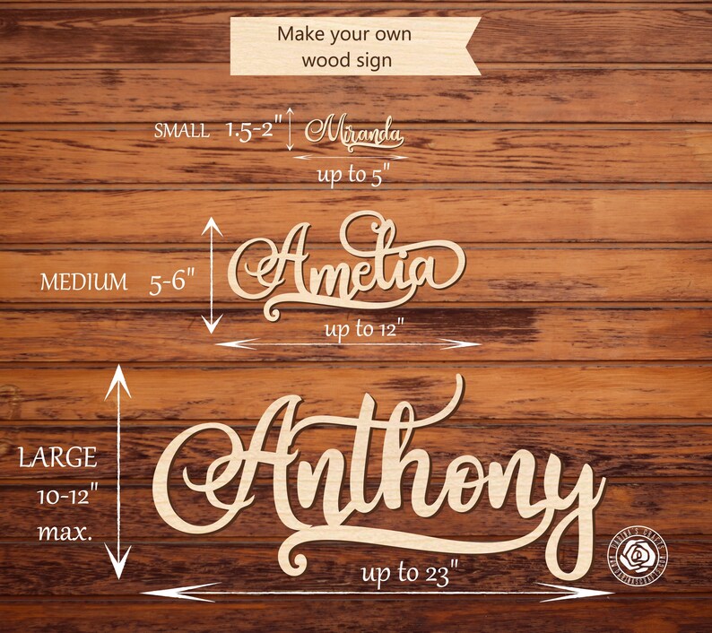 Custom Wood Name Sign Personalized wood word cutout Wooden | Etsy