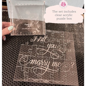 Proposal Clear Jigsaw Puzzle, Engagement Acrylic Puzzle for Adults ...