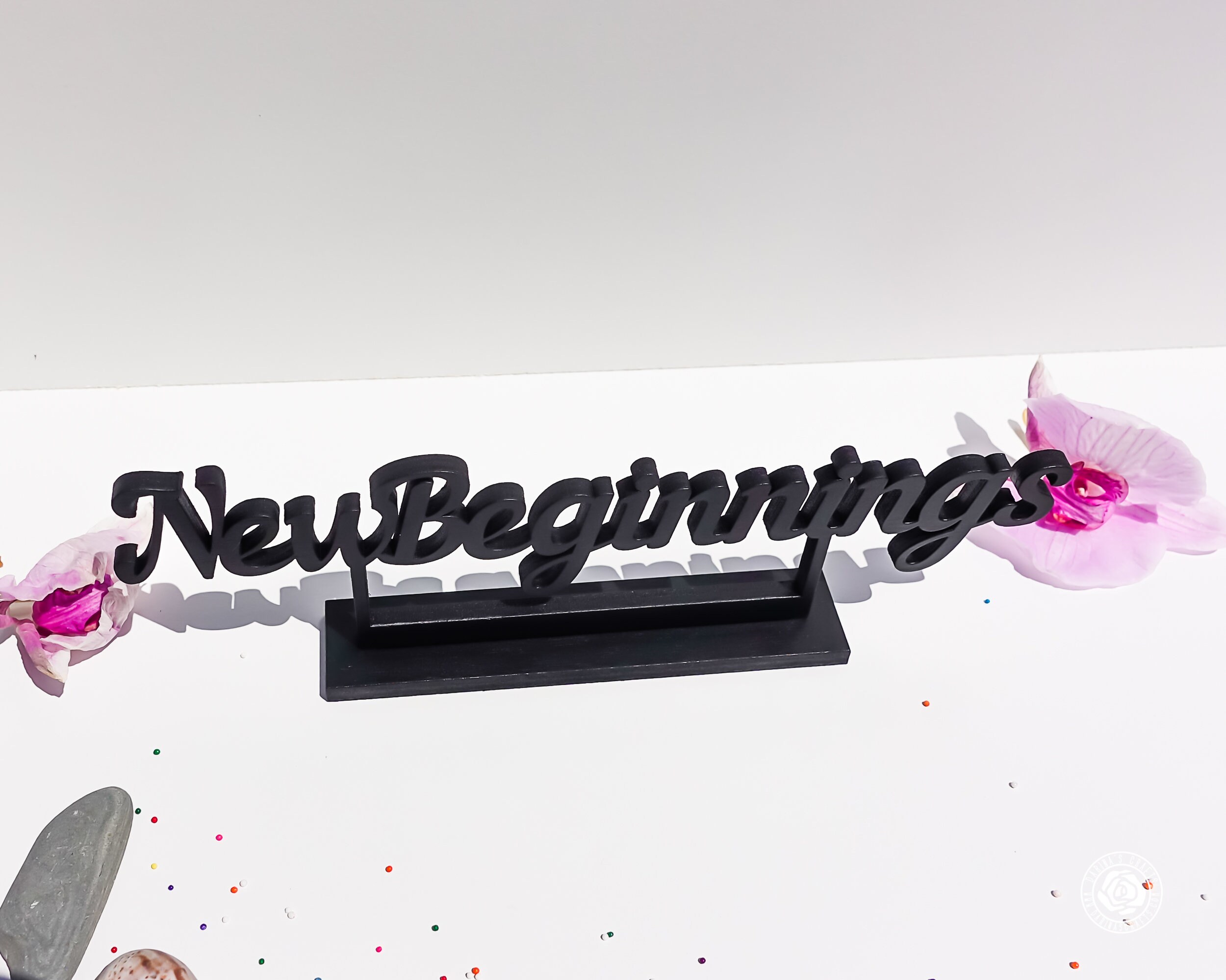 New Beginnings Display Sign Custom Mantel Sign Shelf Sitter | Etsy