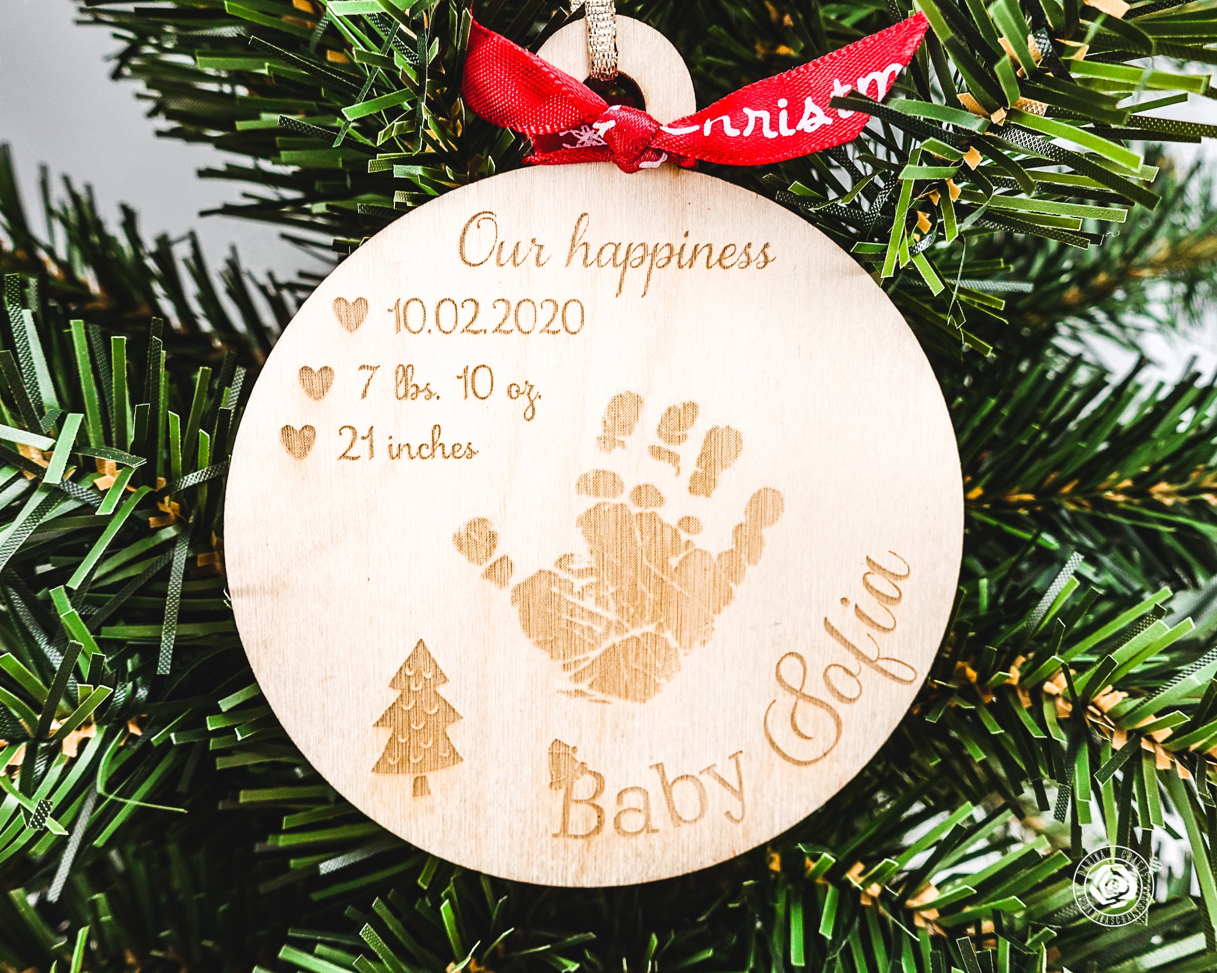 Baby handprint ornament store