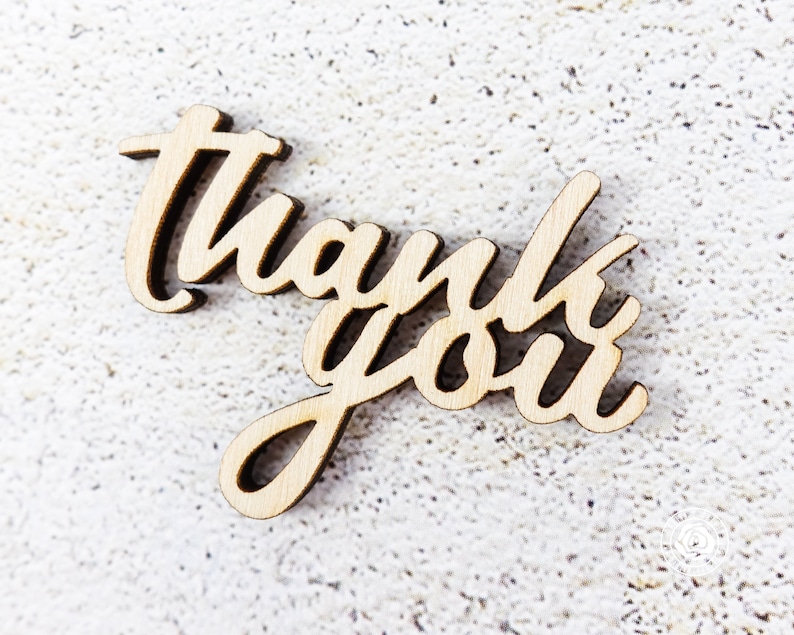 Thank You Wood Words Cutout, Mini Wood Sign, Thank You Party Favors - Etsy