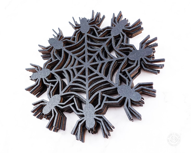 Spiderweb Coaster Set Decorative Halloween coasters. Spider | Etsy