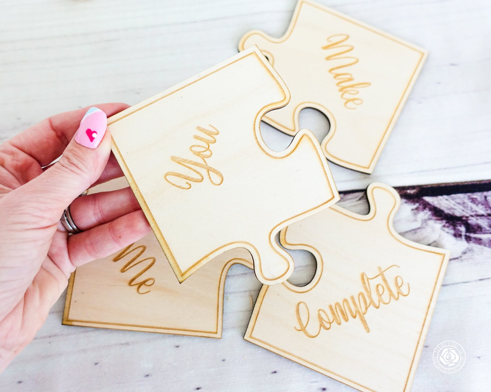 Personalized Jigsaw Puzzle Coaster Set, Custom Family Set, Anniversary ...