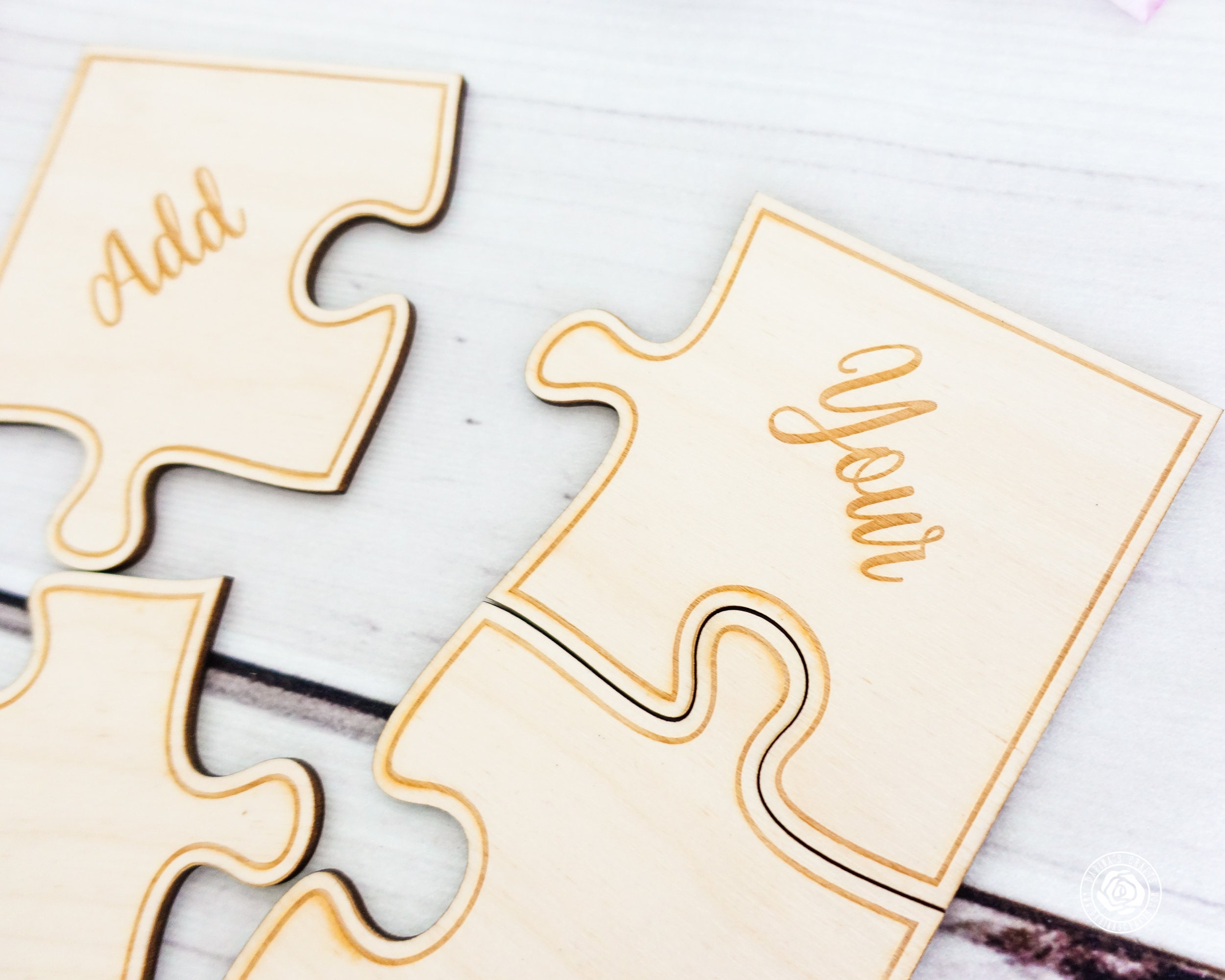 Personalized Jigsaw Puzzle Coaster Set, Custom Family Set, Anniversary ...