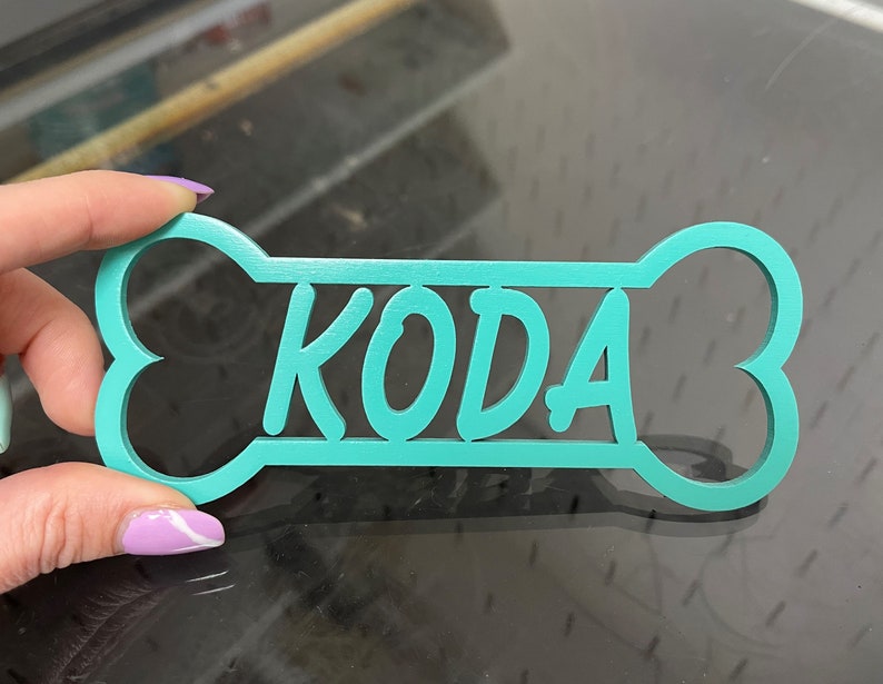 Personalized Dog Name Sign Wood Dog Name Plate Dog Name - Etsy