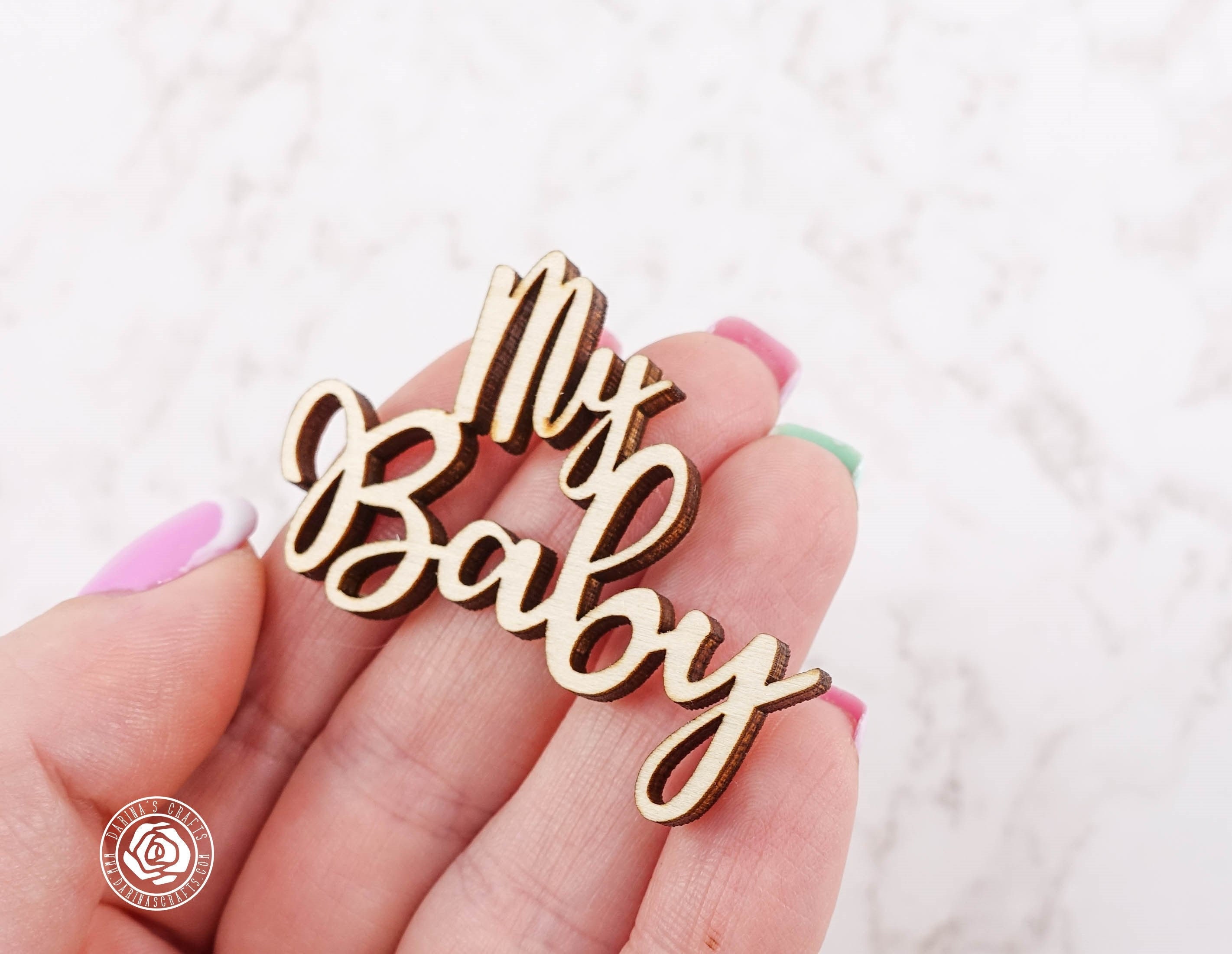 My Baby Wood Cutouts, My Baby Wood Words, Laser Cut Wooden ...