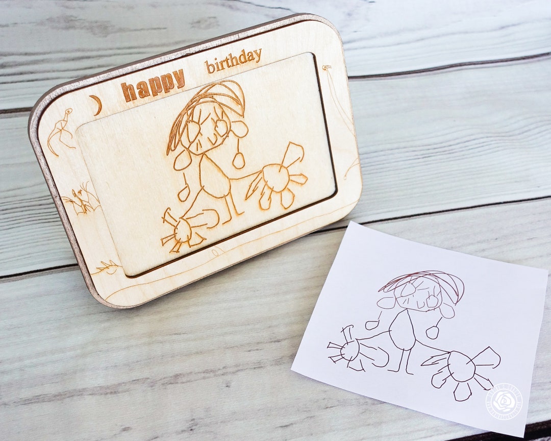Your Kids Drawing Picture Frame, Personalized Picture Frame, Custom ...