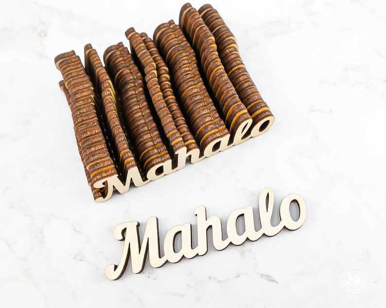 Aloha Wood Word Cutout, Mahalo Small Sign - Etsy