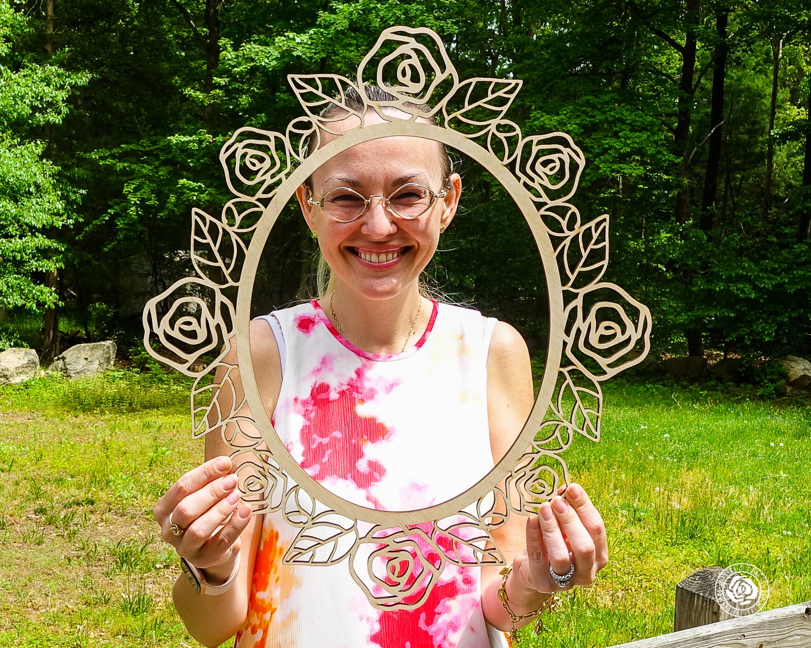 Large Floral Wood Frame Vintage Roses Wood Cut Out Laser Cut | Etsy