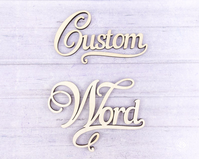 Custom Wood Word Sign Small Personalized Wood Word Cutout | Etsy