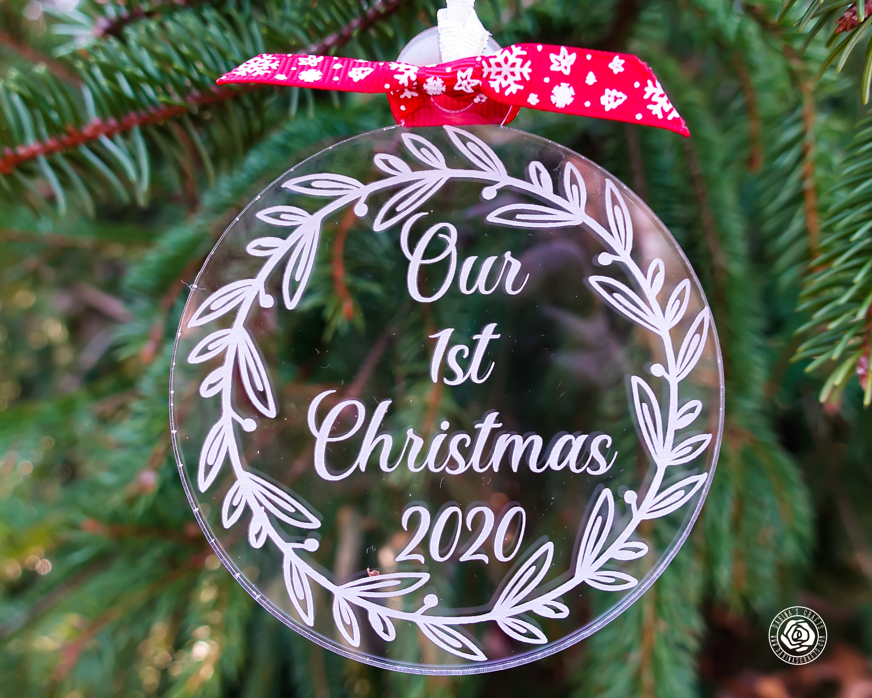 Personalized Our 1st Christmas Etched Ornament First | Etsy