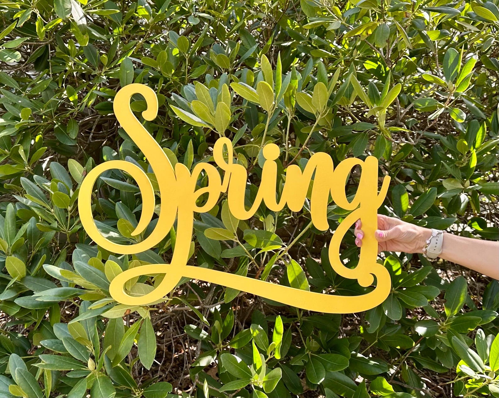 Spring Wood Word Cutout, Laser Cut Winter Decorations, Spring Sign ...