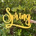 Spring Wood Word Cutout, Laser Cut Winter Decorations, Spring Sign ...