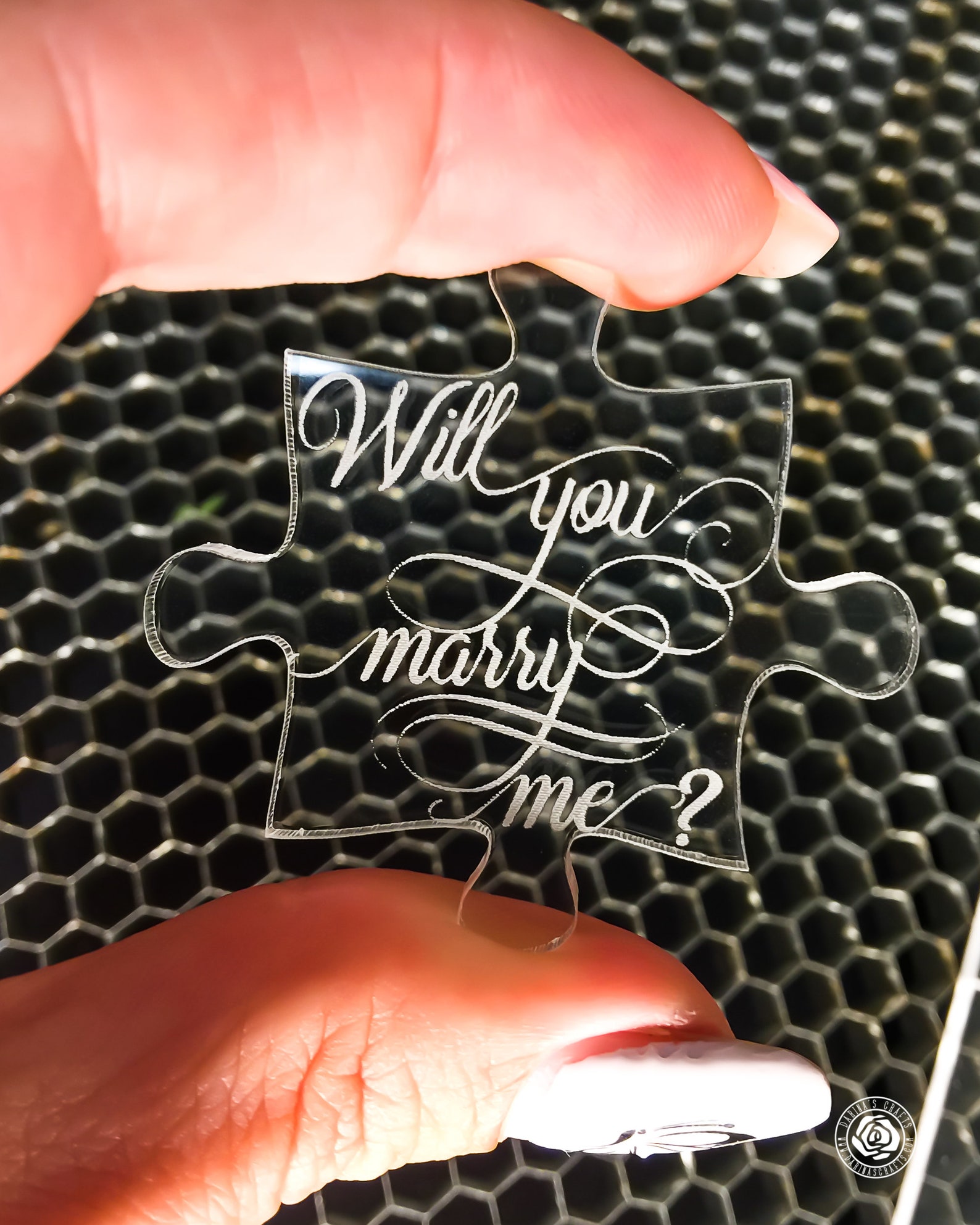 Proposal Clear Jigsaw Puzzle Engagement Acrylic Puzzle for - Etsy