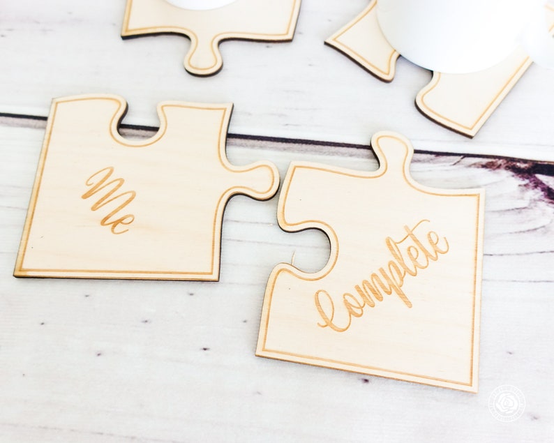 Personalized Jigsaw Puzzle Coaster Set, Custom Family Set, Anniversary ...