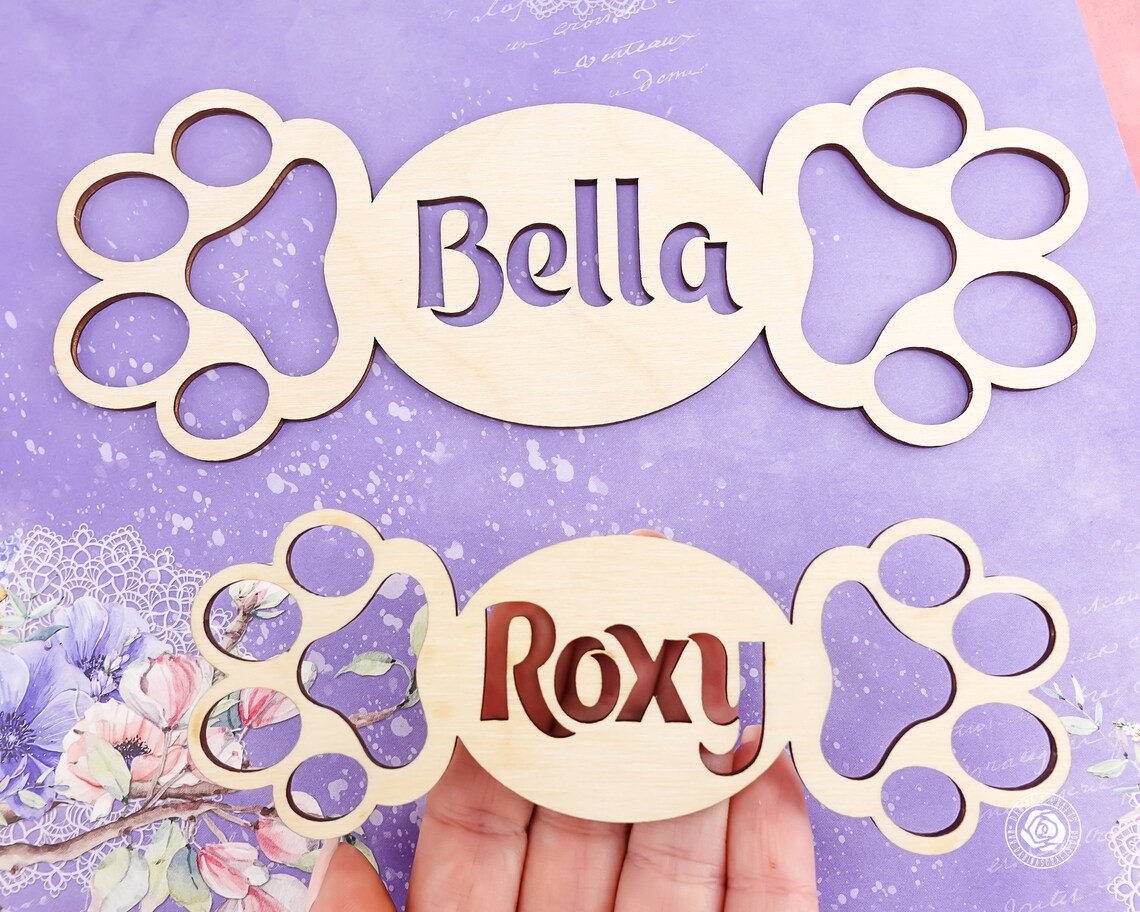Personalized Dog Name Sign Wood Dog Name Plate Dog Name | Etsy