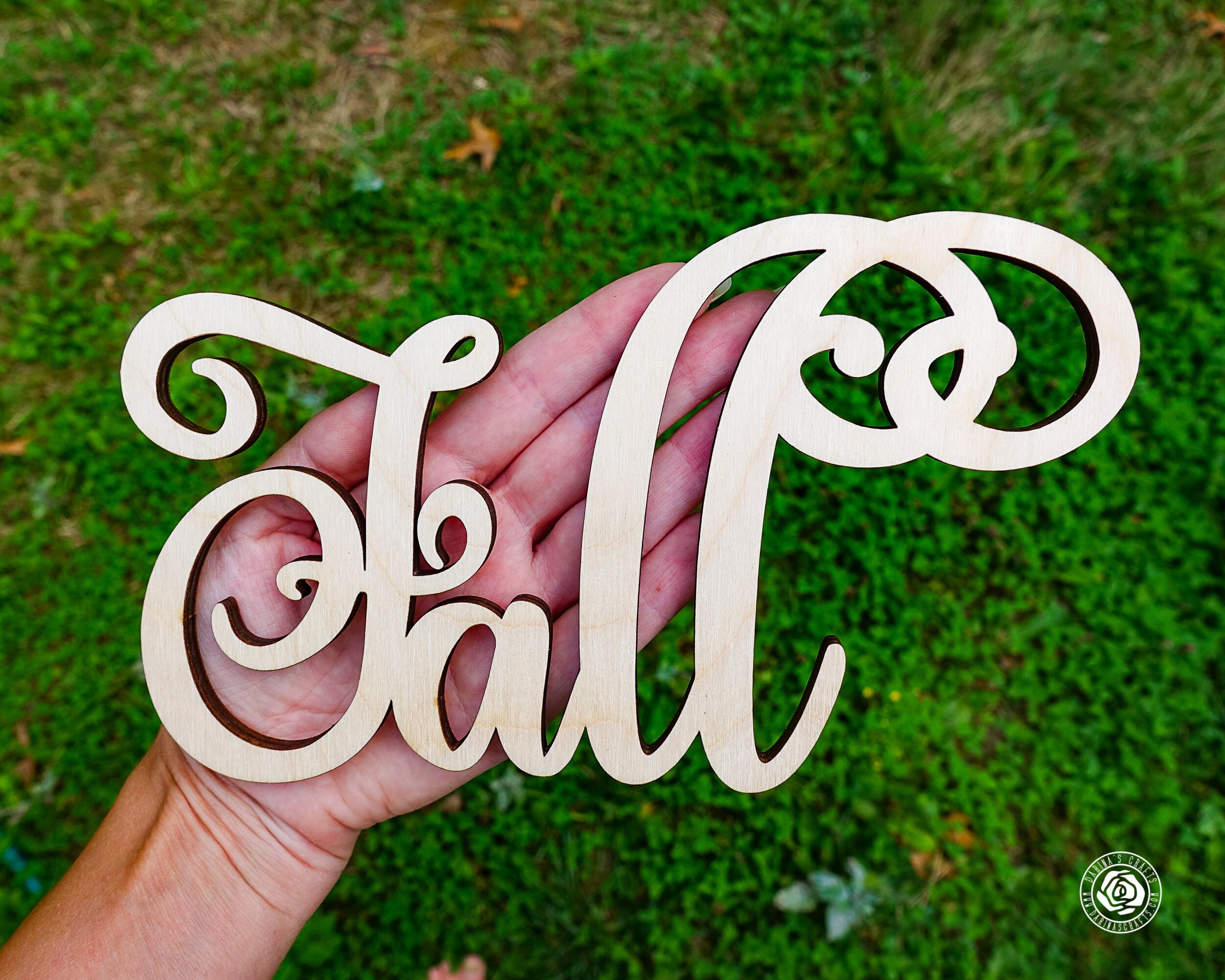 Fall Wood Word Cutout, Laser Cut Autumn Decorations, Fall Sign Script ...
