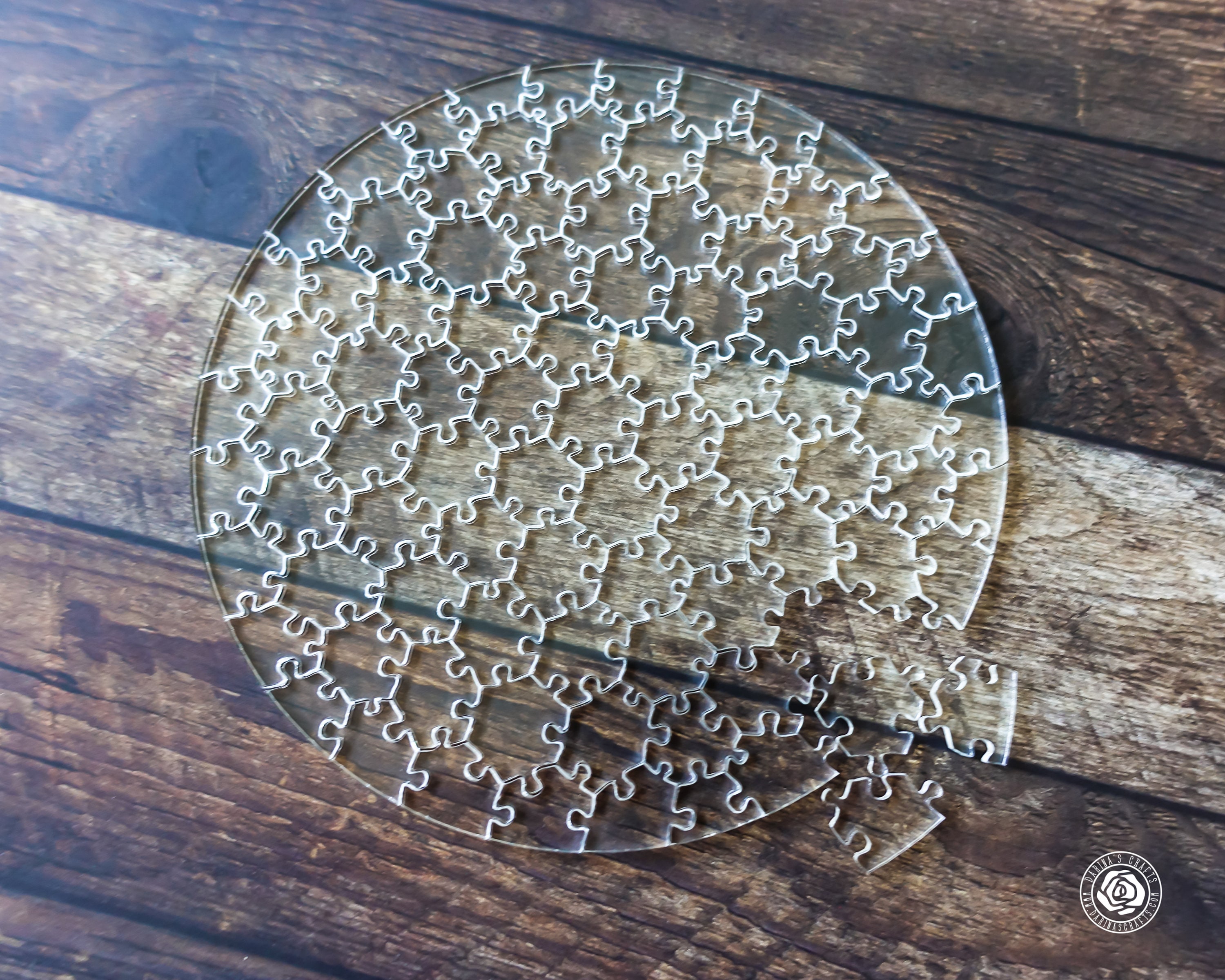 Round Clear Jigsaw Puzzles Impossible Acrylic Puzzle for | Etsy