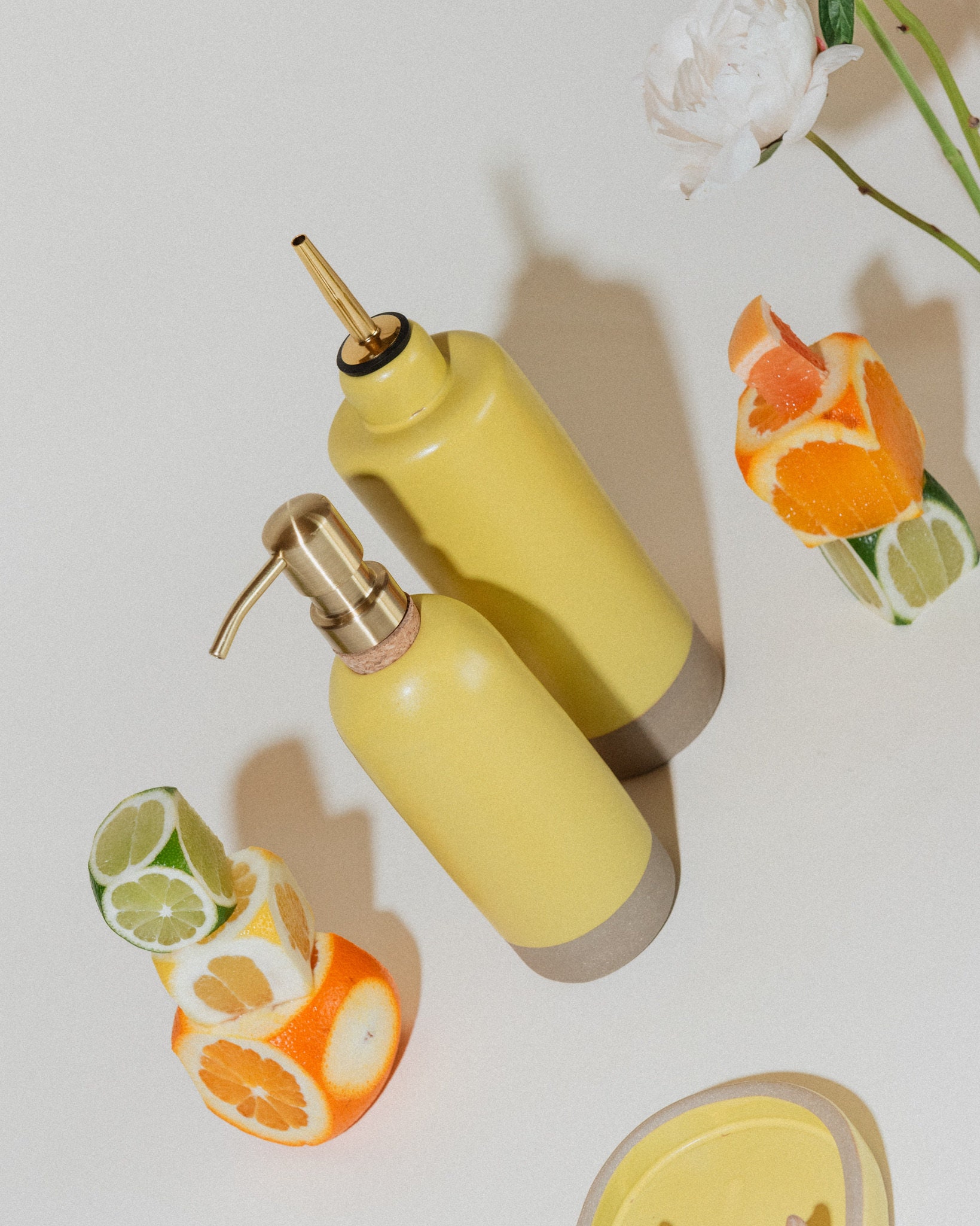 Handmade Ceramic Yellow Soap Dispenser, Yellow Soap Dispenser, Clay ...