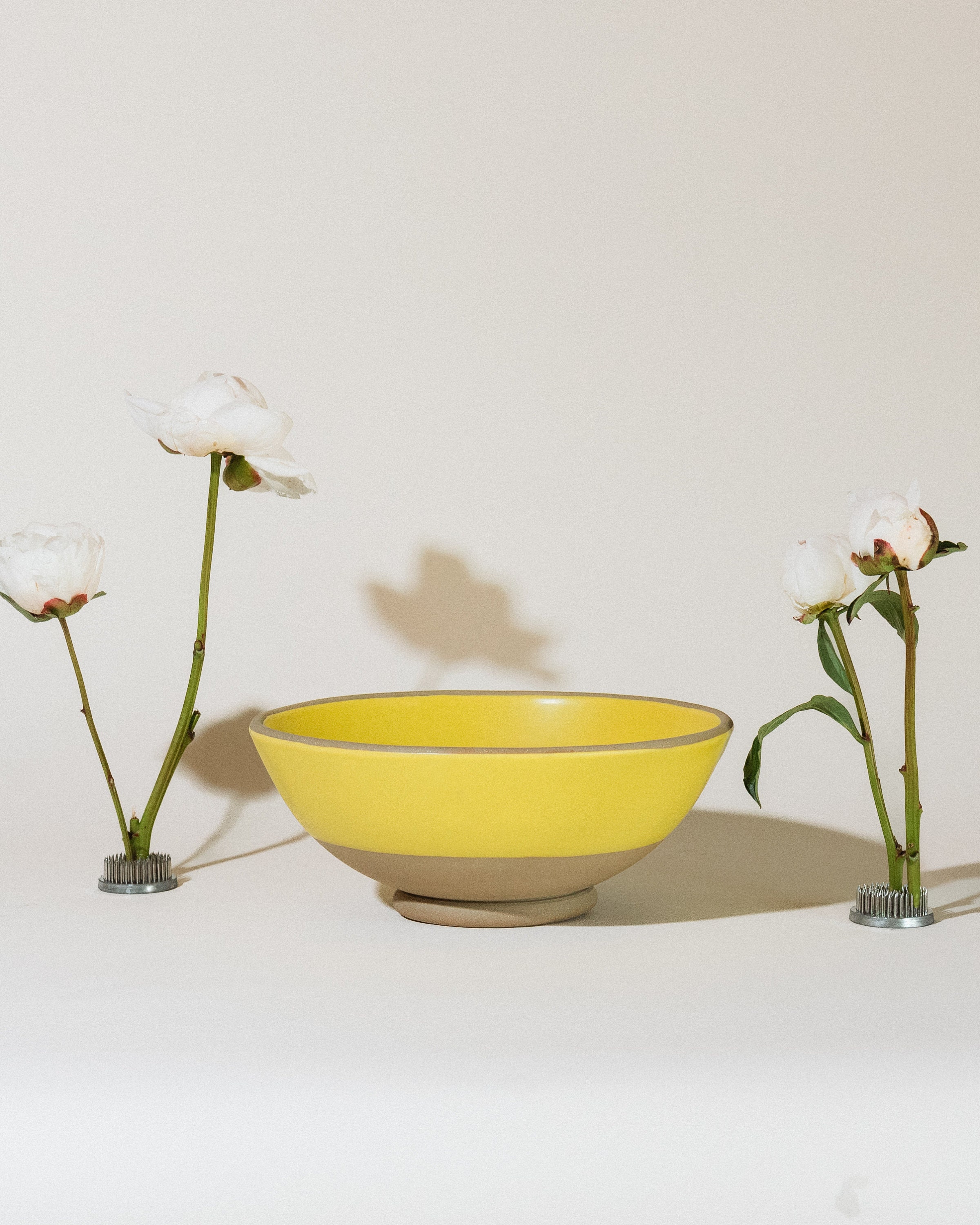 Extra Large Yellow Stoneware Clay Serving Bowl, Ceramic Serving Bowl ...
