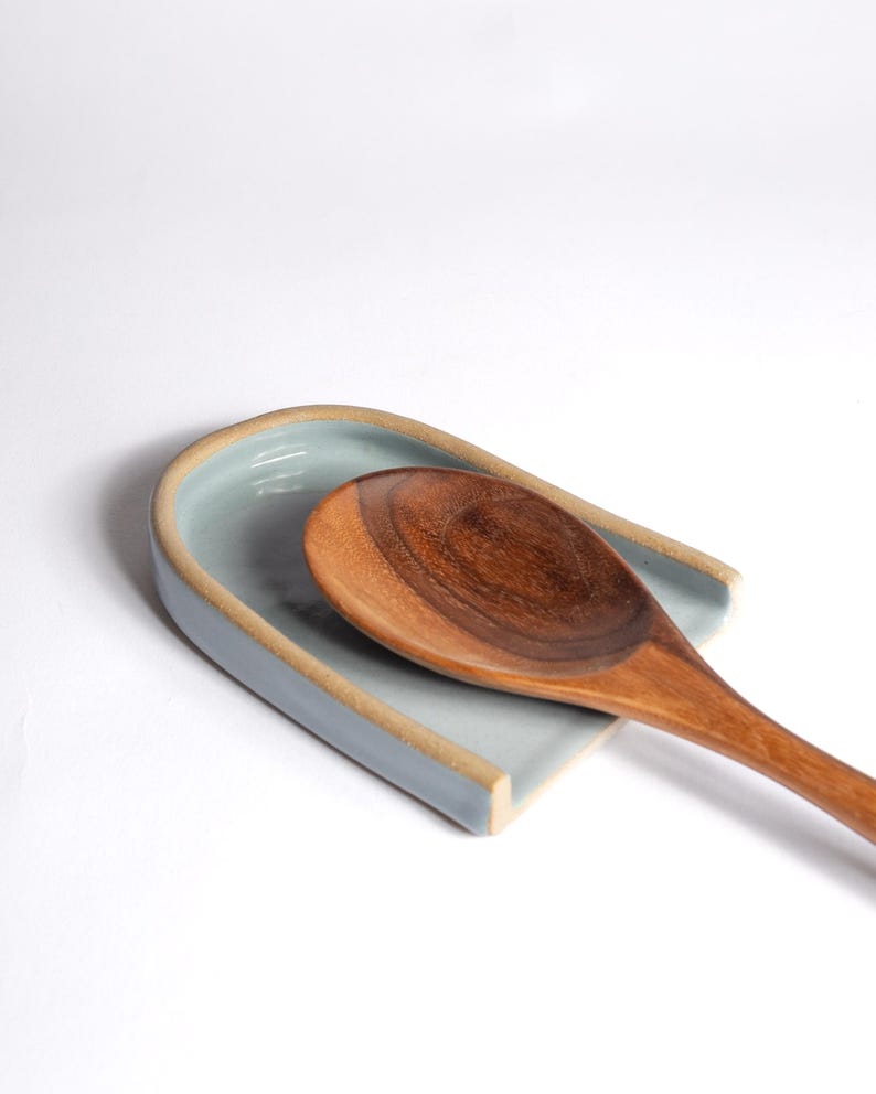Handmade Arched Ceramic Spoon Rest, Modern Kitchen Decor, Rounded ...