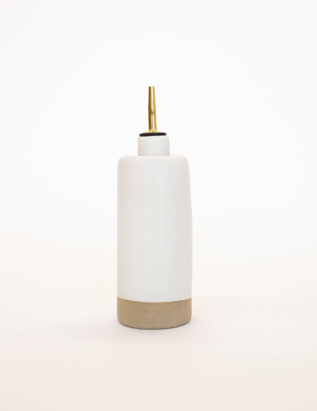 White Oil Dispenser Ceramic Oil Dispenser White Stoneware - Etsy