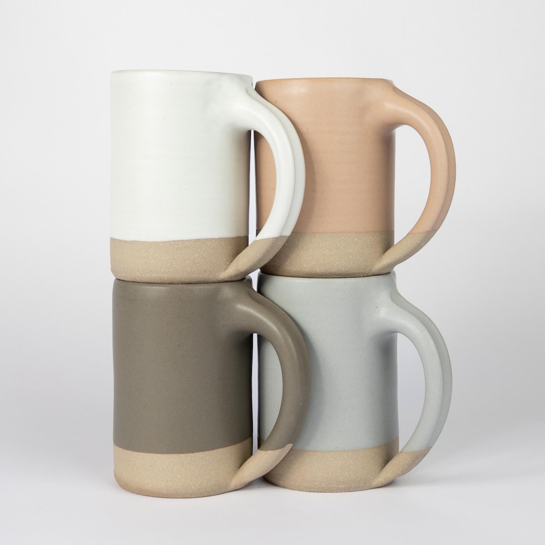 Handmade Ceramic Mug, Ceramic Mug, Neutral Pottery Mug, Neutral Modern ...