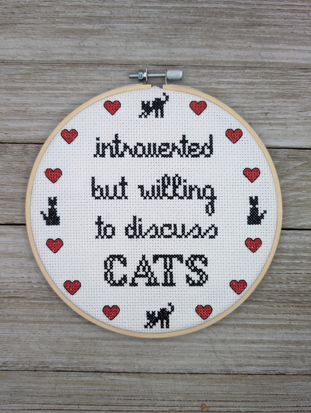 Funny Cat Lover Quote, Introverted but Willing to Discuss Cats - Etsy