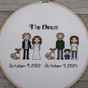 Custom Cross Stitch Portrait Pattern, PDF Personalized Embroidery Gift ...
