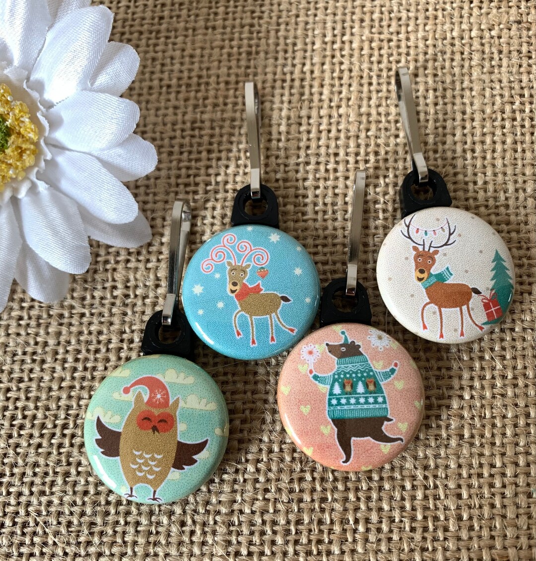 Joyful Animal Zipper Pull Set - Etsy