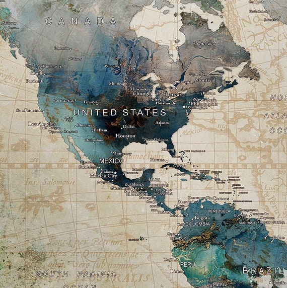 Art World Map | Etsy