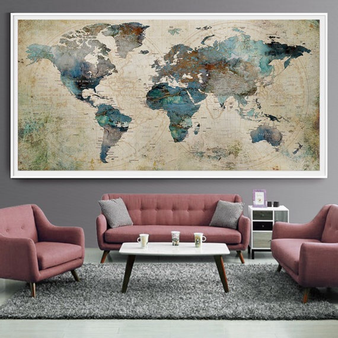 Art World Map - Etsy