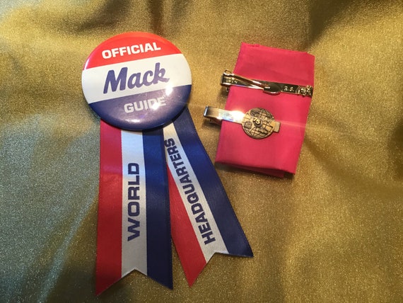 Mack Truck vintage tie bars and ribbon - Gem