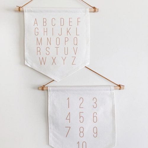 Alphabet Banner Alphabet Flag Number Banner Nursery Decor - Etsy