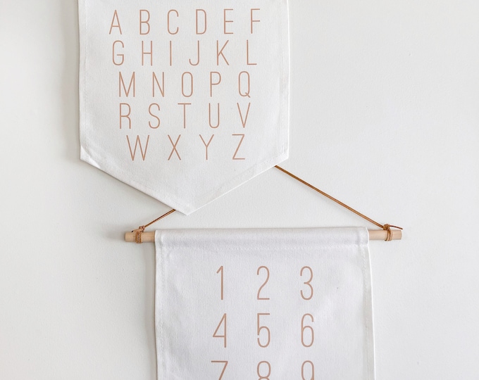Alphabet Banner Alphabet Flag Number Banner Nursery Decor - Etsy