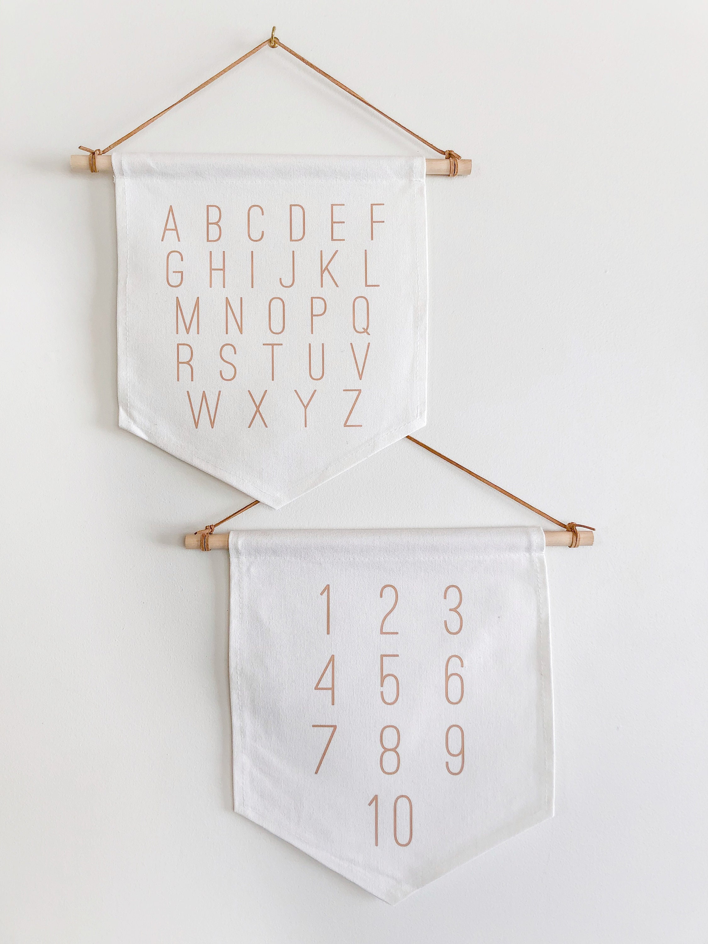 Alphabet Banner Alphabet Flag Number Banner Nursery Decor | Etsy