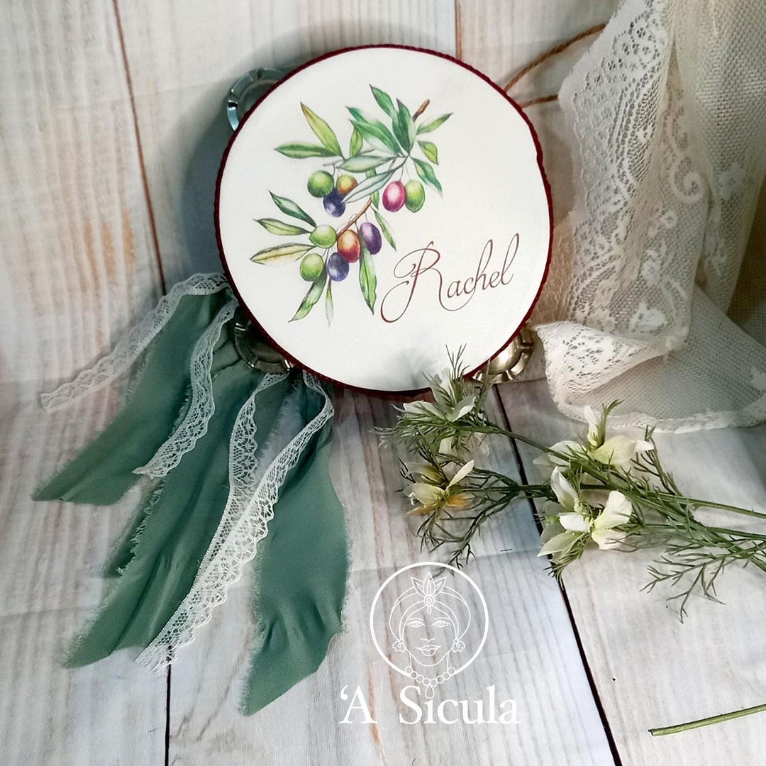 Personalized Tambourine, Typical Ornament Characteristic of SICILY ...