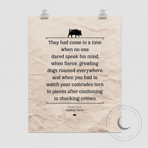 George Orwell Animal Farm Posters - Etsy