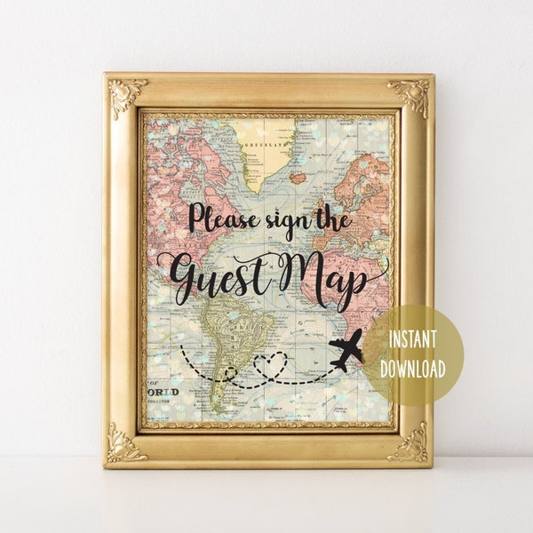 Globes Guest Book - Etsy