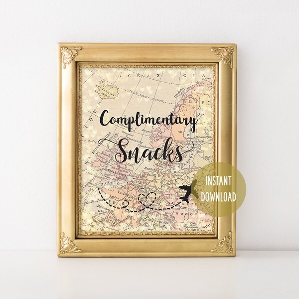 Complimentary Snacks Sign - Etsy